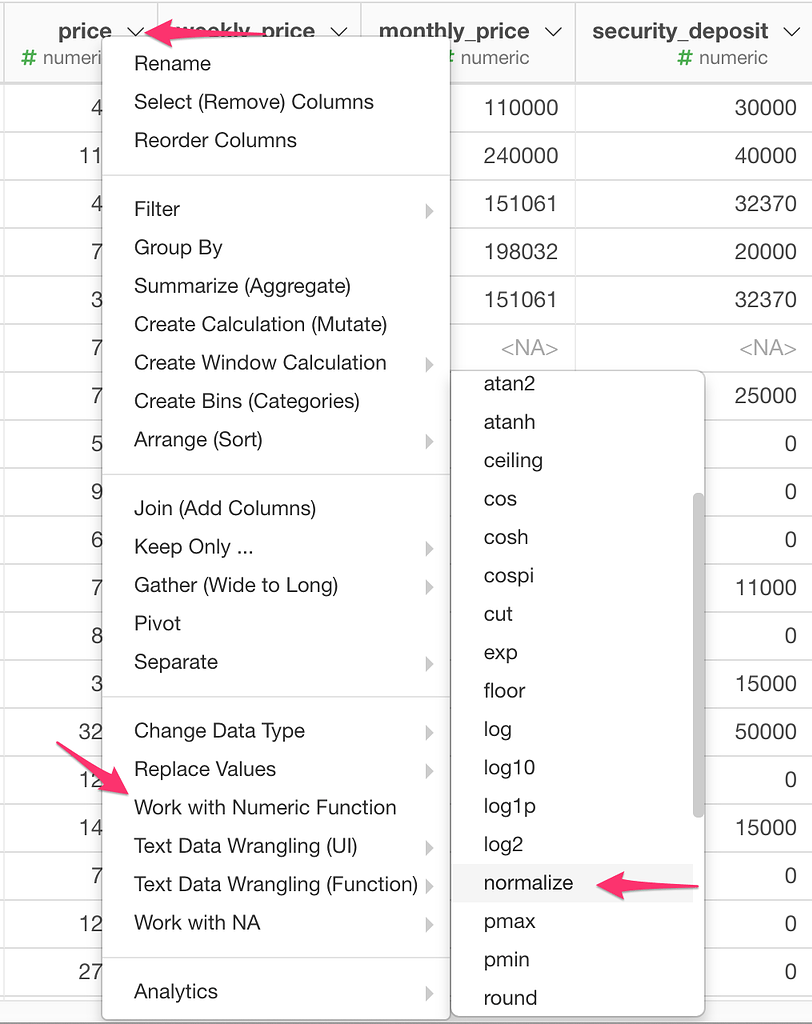 How To Normalize Numeric Values Howto Exploratory Community
