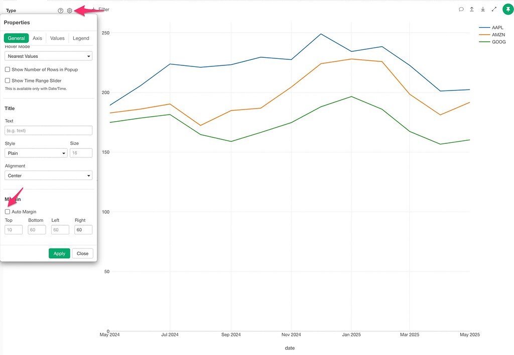 Setting Chart Margins - Exploratory Community