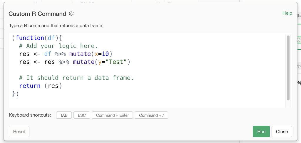 How to call multiple R commands in a single Custom R Command step - HowTo - Exploratory Community