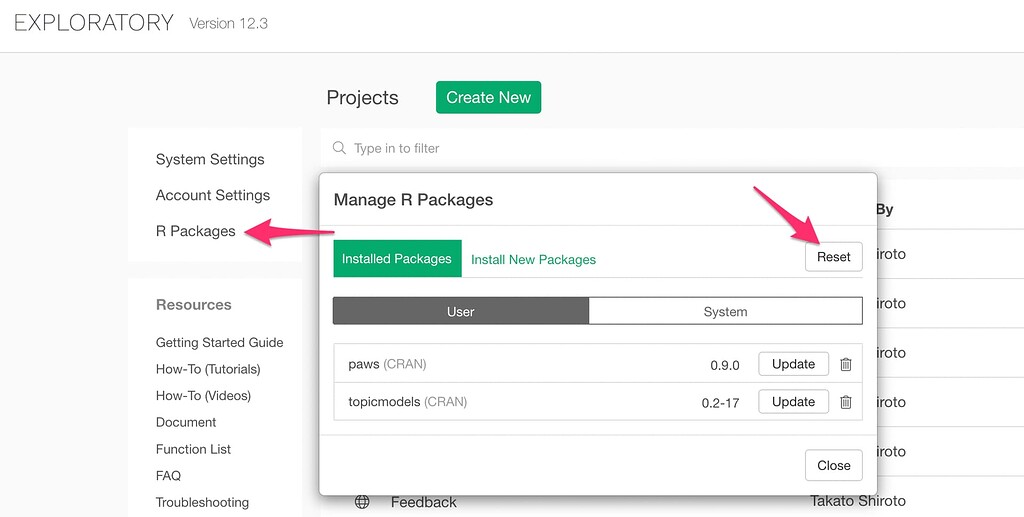 When opening or creating a new project, an error dialog appears saying ...