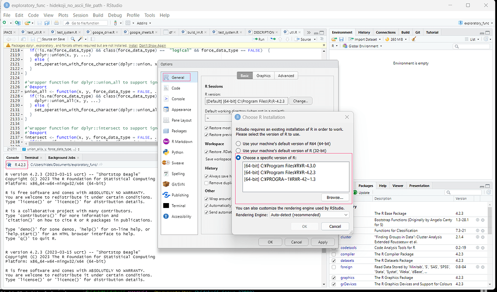On Windows, how to use an older R version with RStudio while using R4.3 ...